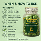 Vitamin E capsules for glowing skin