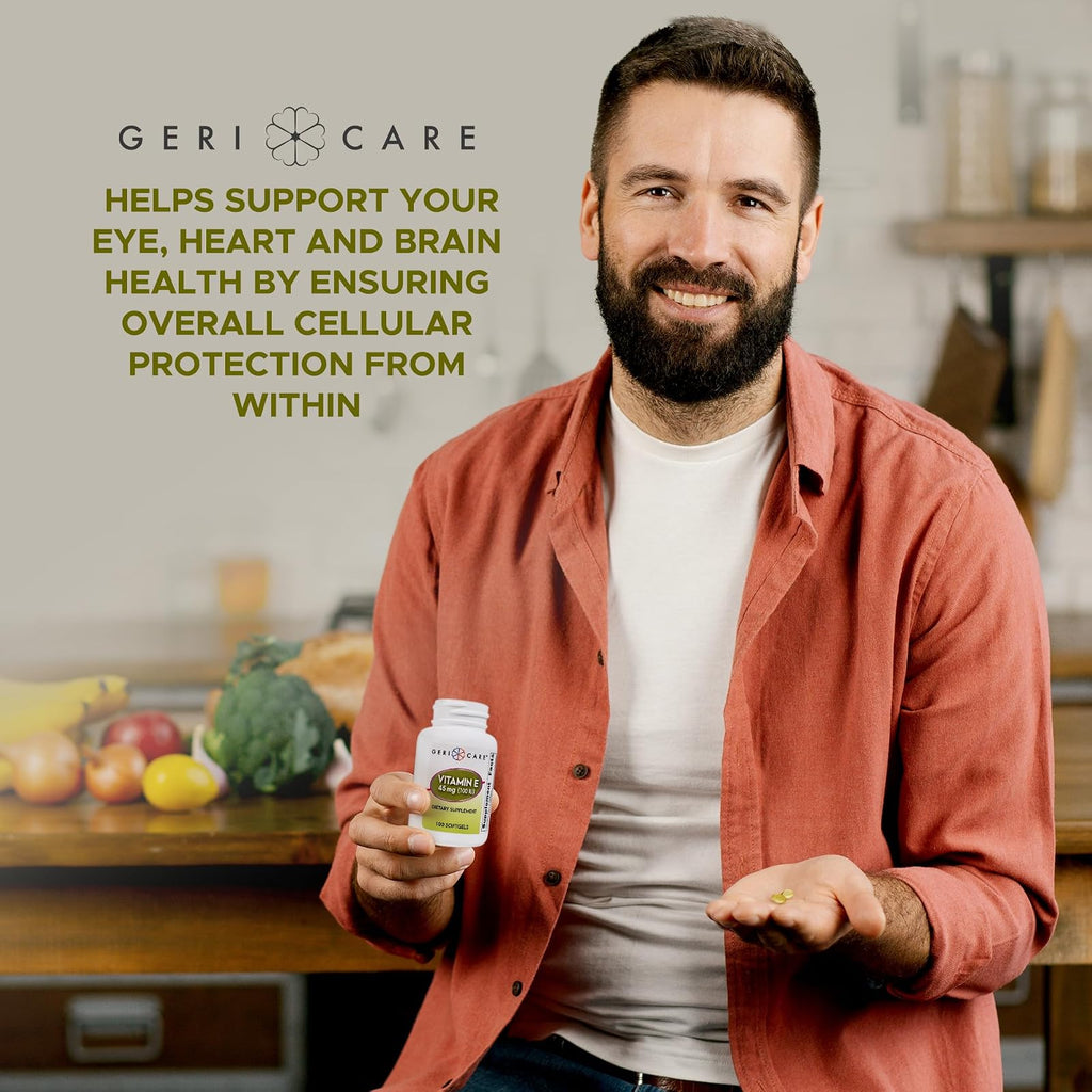 Vitamin E capsules for overall wellness