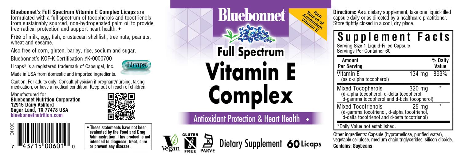 Vitamin e complex for antioxidant support