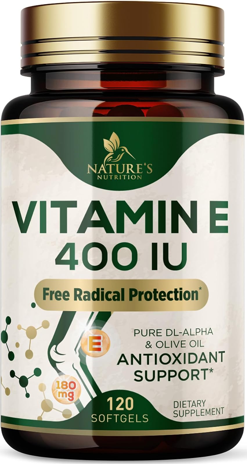 Vitamin E DL-Alpha softgels for skin health
