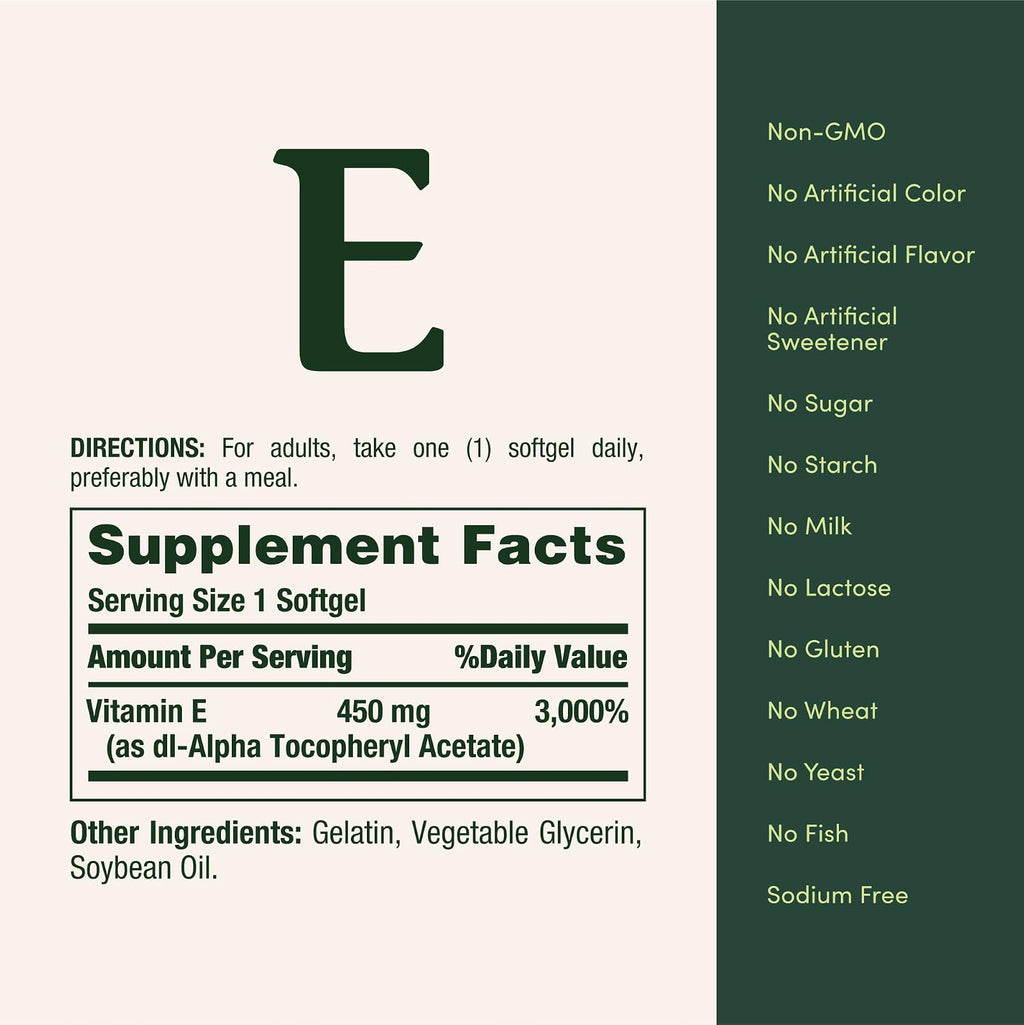 Vitamin E for healthy skin