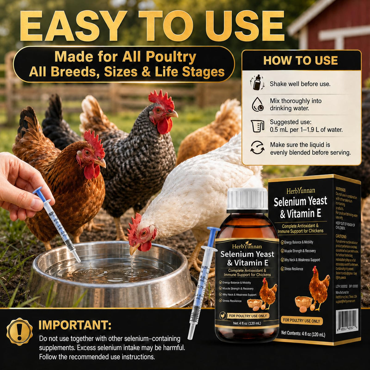 Vitamin E formula for optimal poultry health