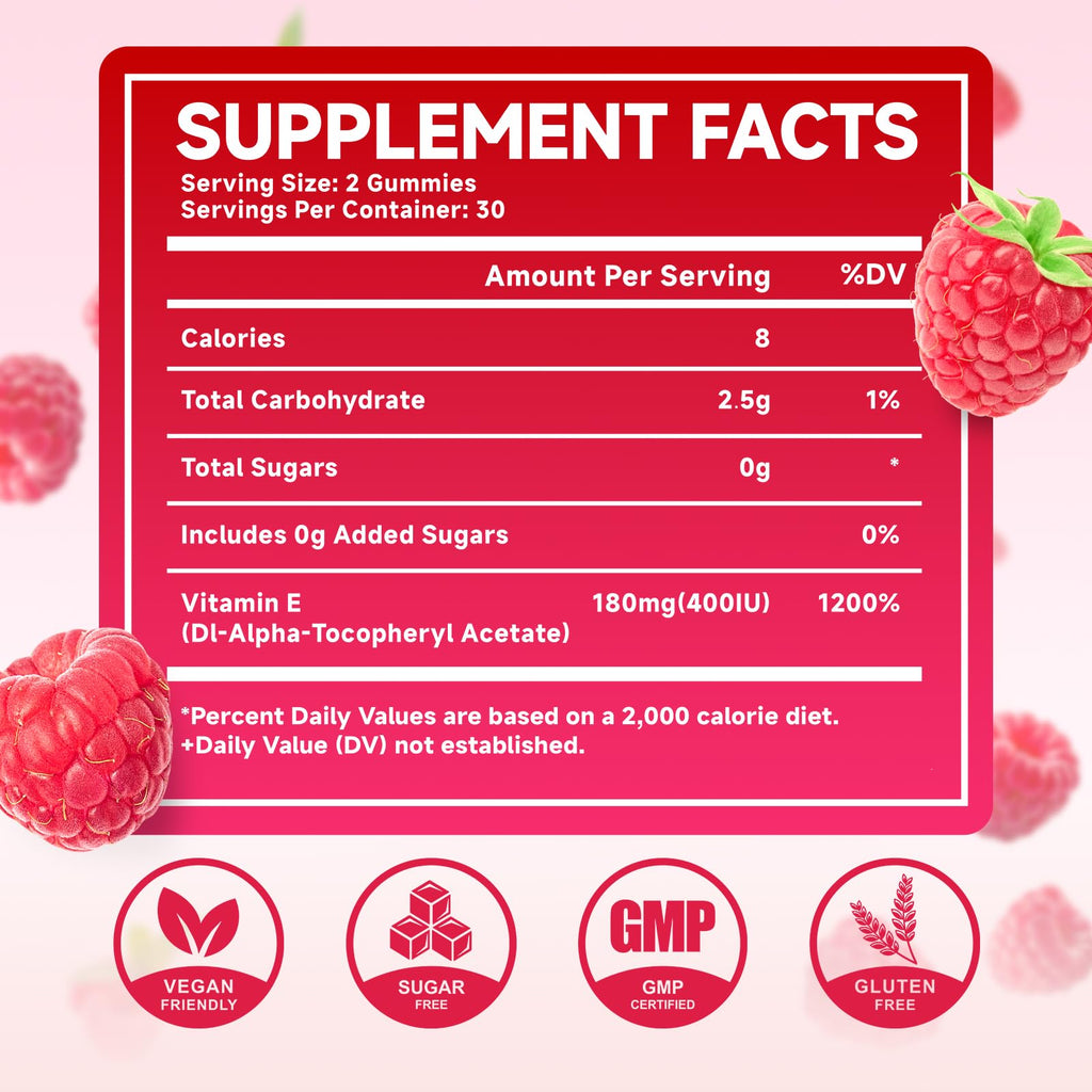 Vitamin E Gummies 400 IU for antioxidant support