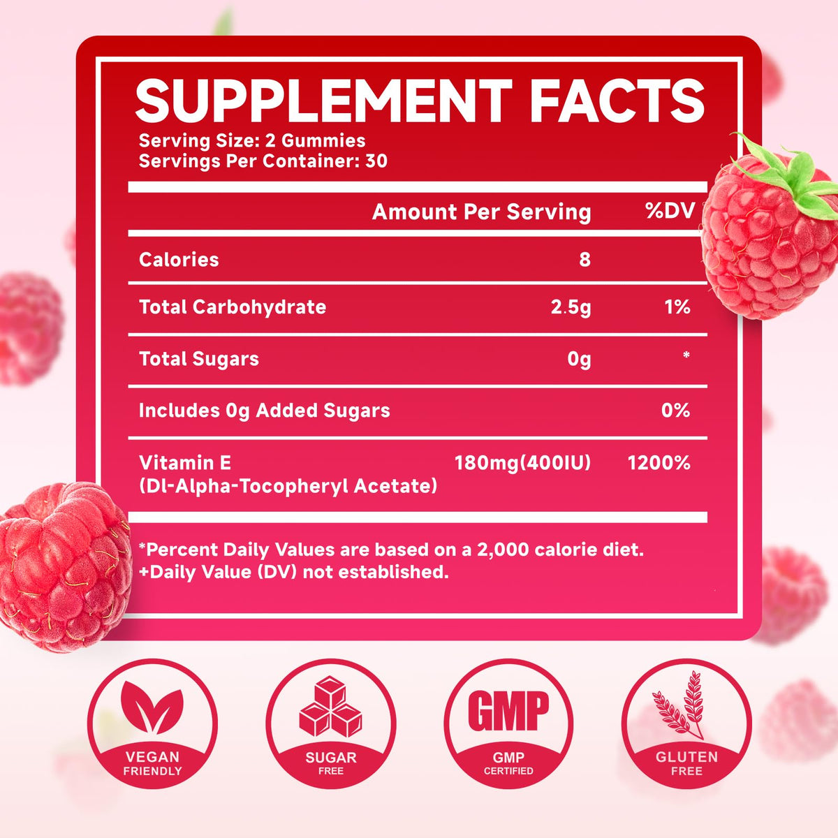 Vitamin E Gummies 400 IU for antioxidant support