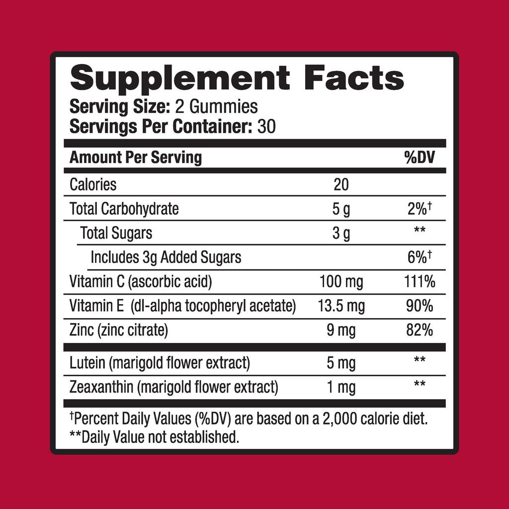 vitamin E gummies for eye protection