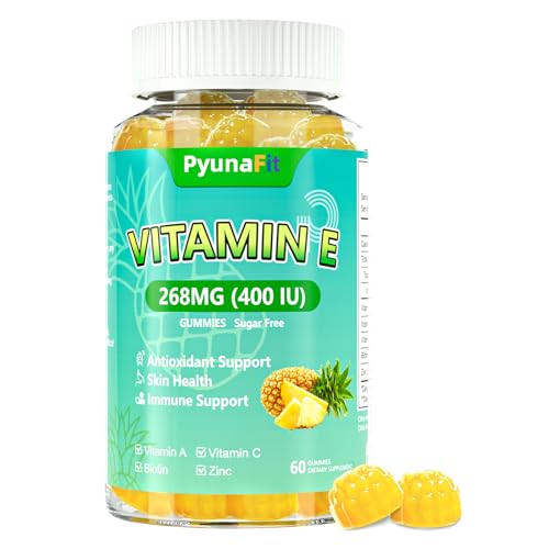 Vitamin E gummies for skin health