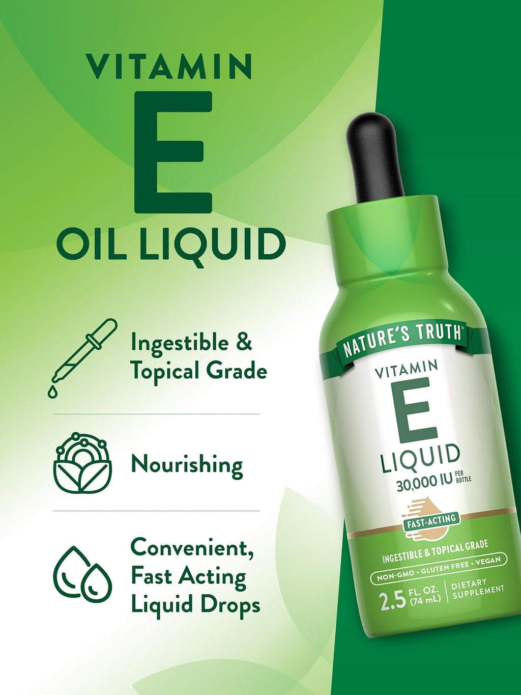 Vitamin E oil for healthy hair