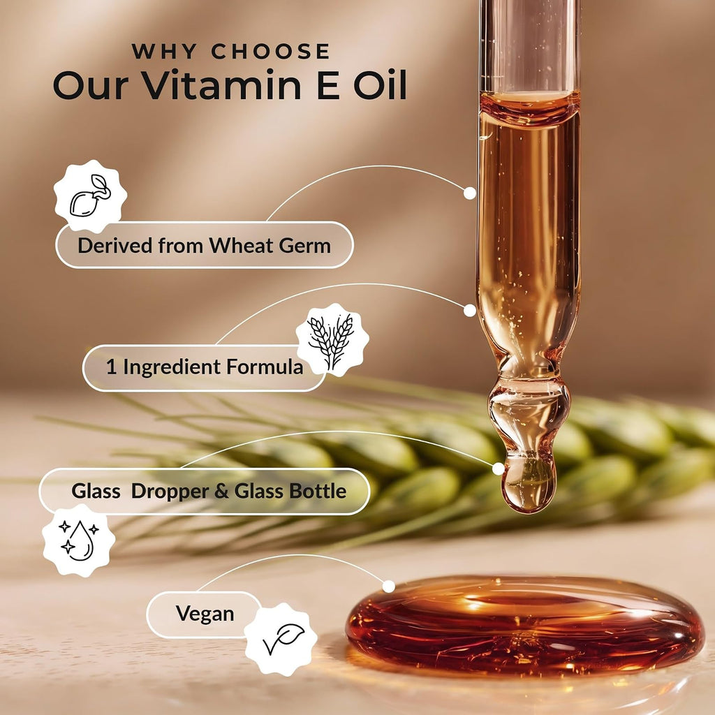 Vitamin E oil for reducing fine lines