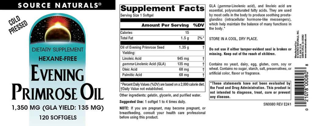 vitamin E rich evening primrose oil
