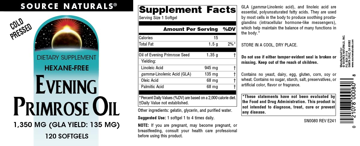 vitamin E rich evening primrose oil