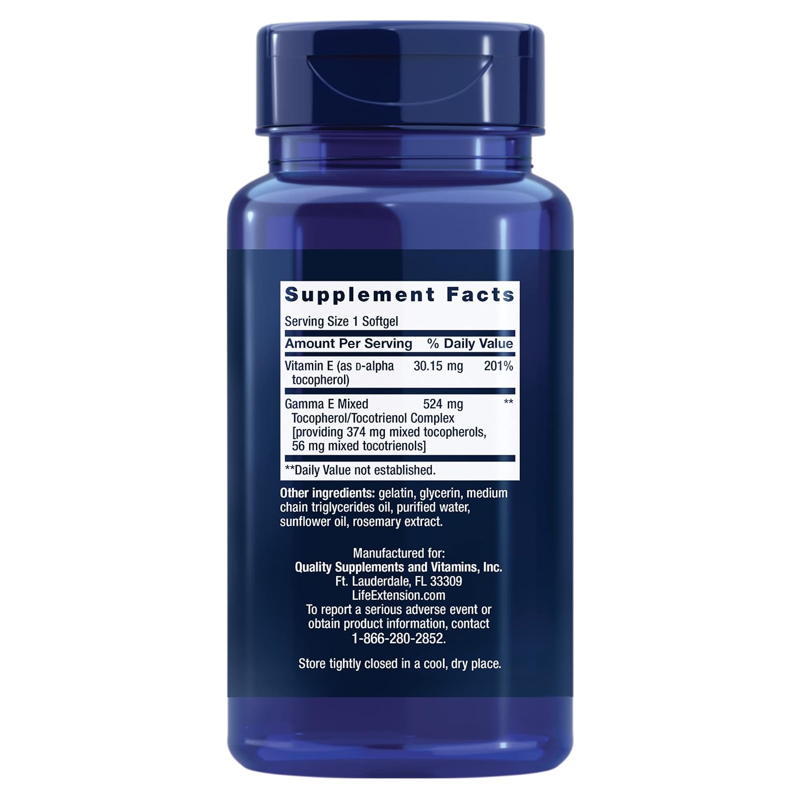 Vitamin E softgels for antioxidant support