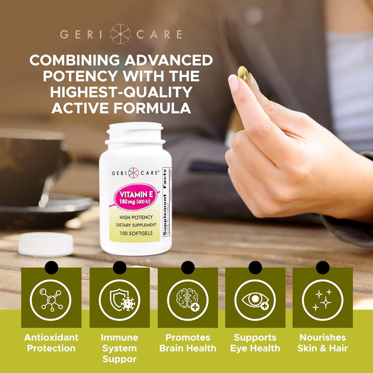 Vitamin E softgels for heart wellness