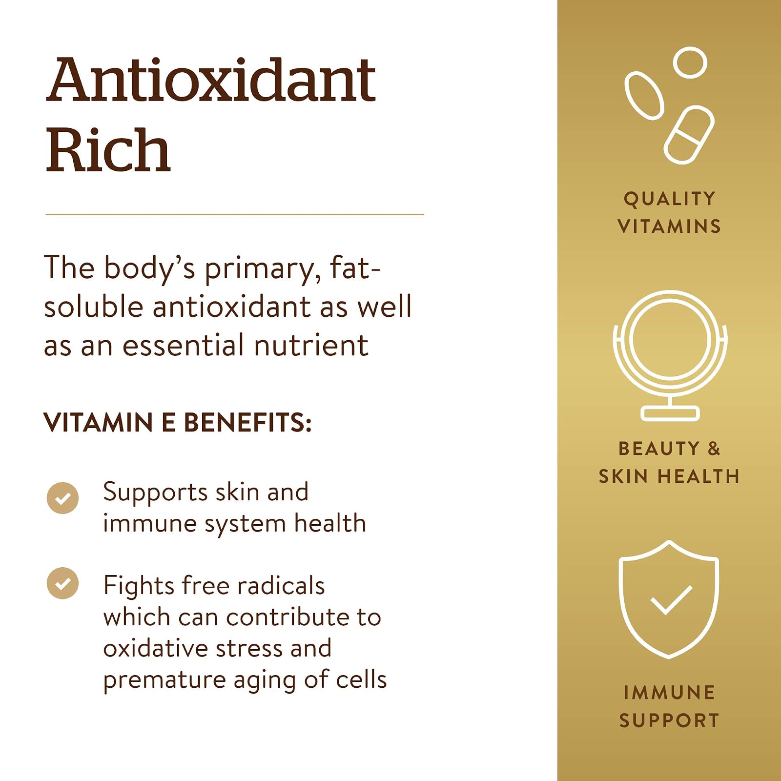 Vitamin E softgels for immune boost