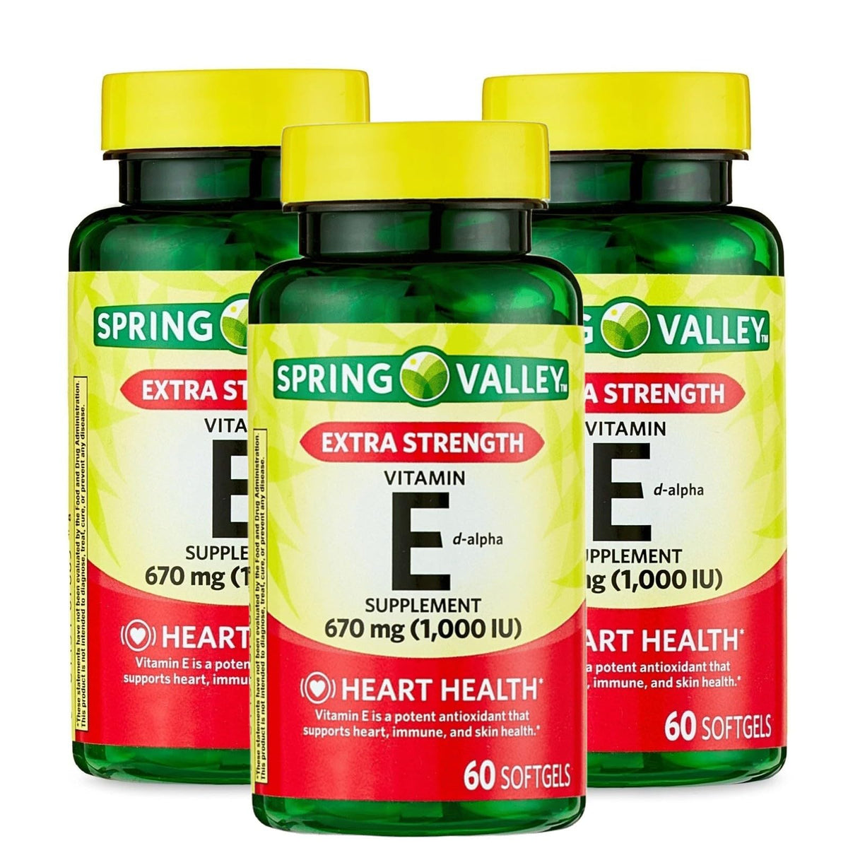 Vitamin E softgels for skin health