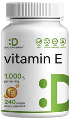 Vitamin E softgels for skin health