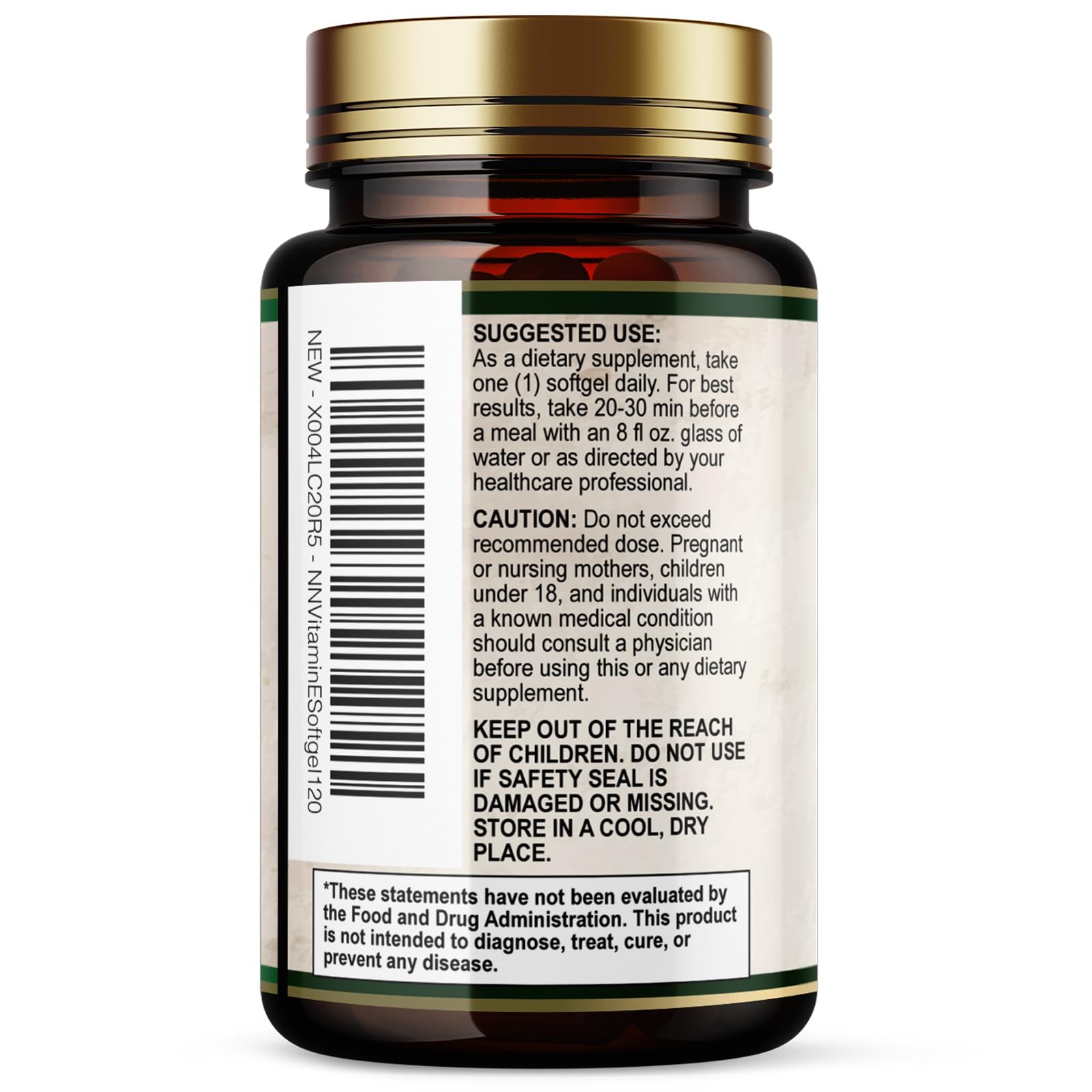 Vitamin E supplement for vibrant skin