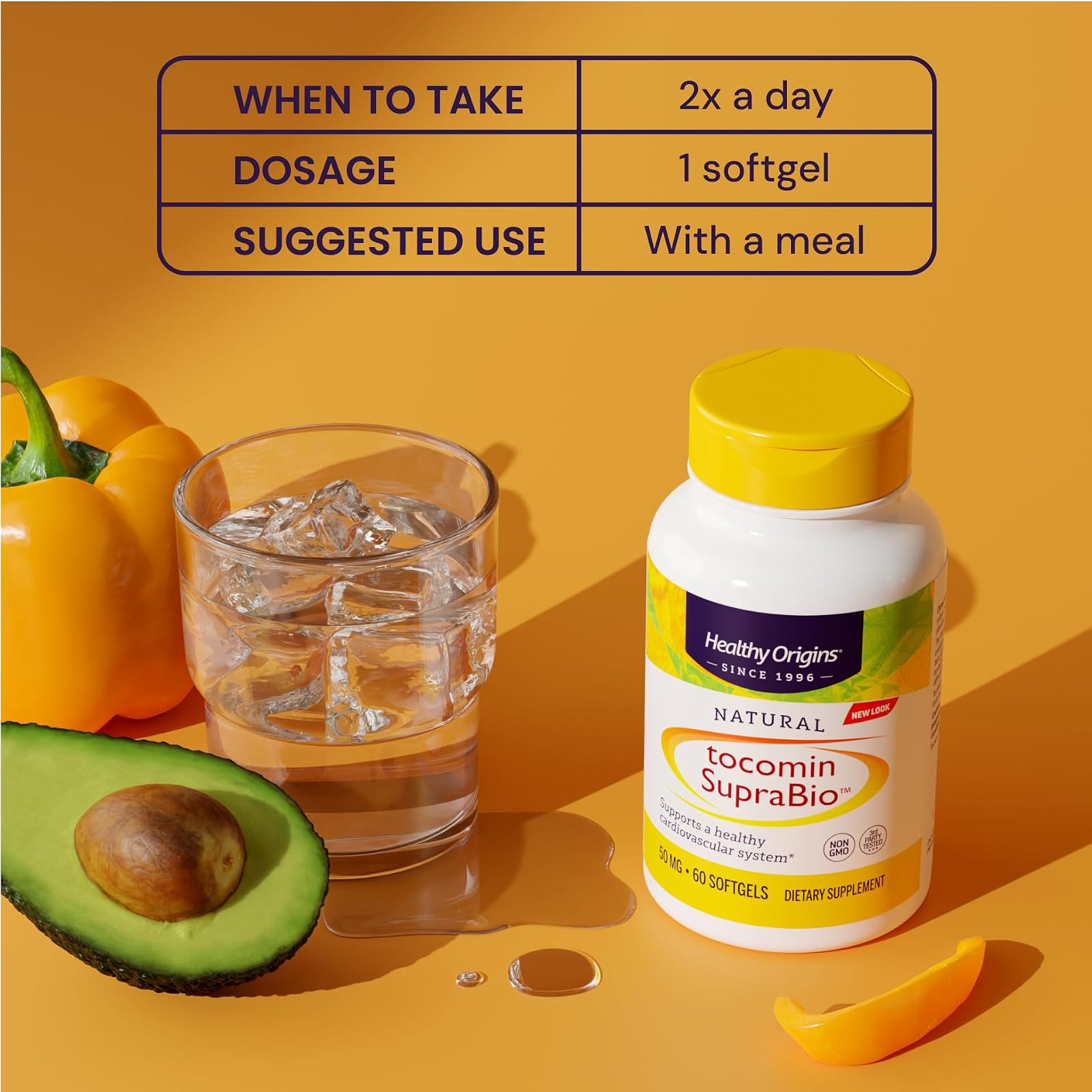 Vitamin E tocotrienols for skin support