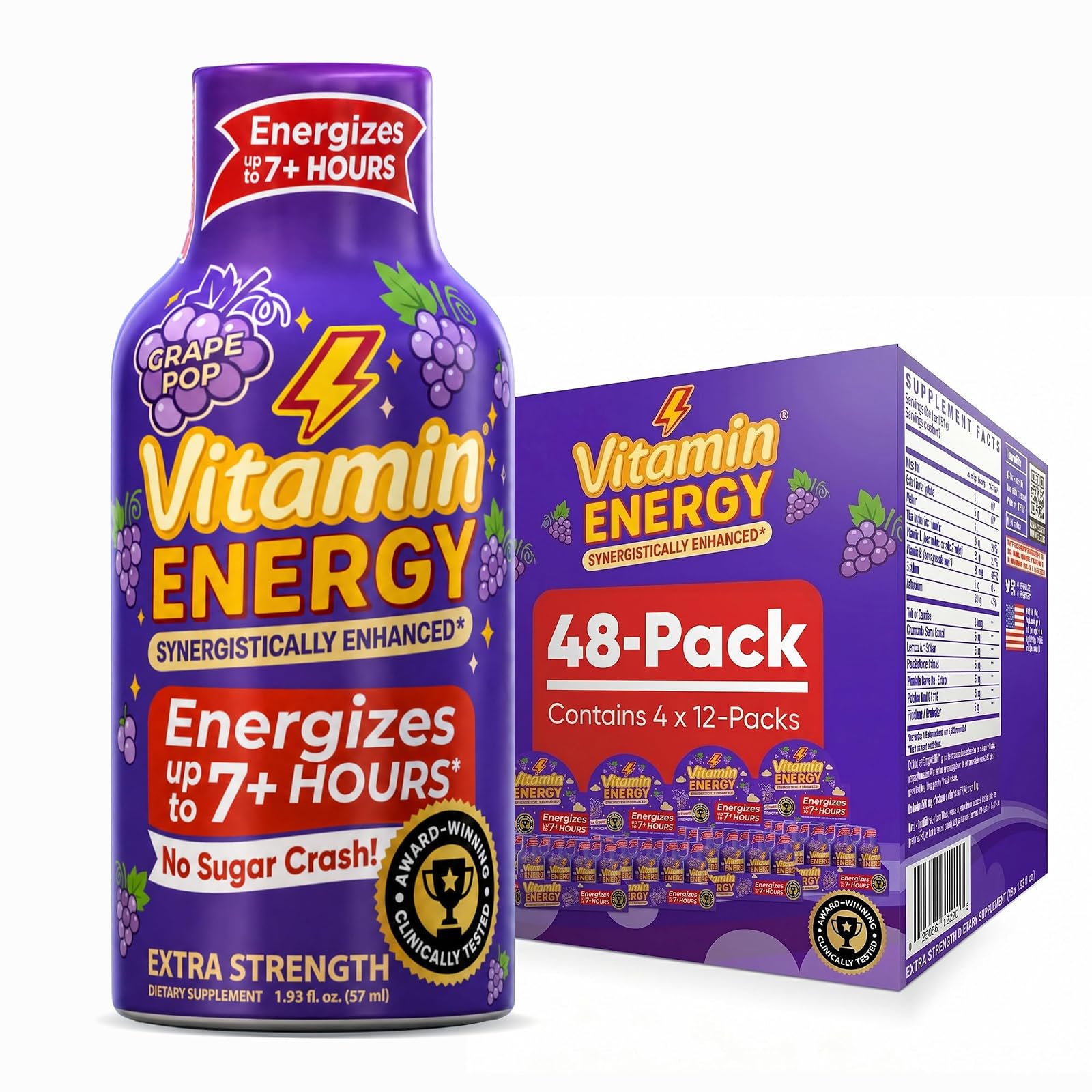 Vitamin Energy Grape Pop shots