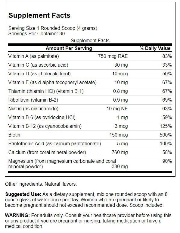 vitamin enriched calcium complex