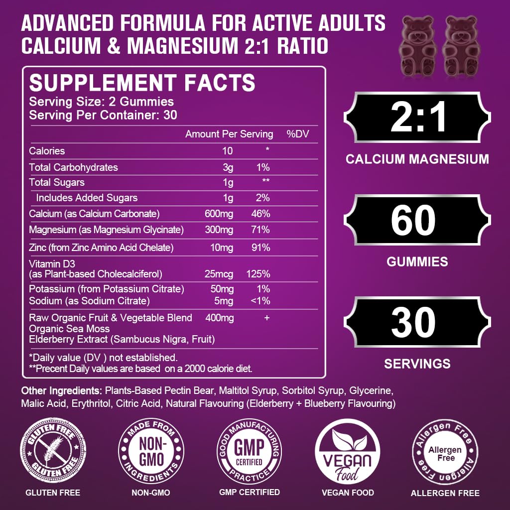 vitamin essentials calcium gummies for immunity support