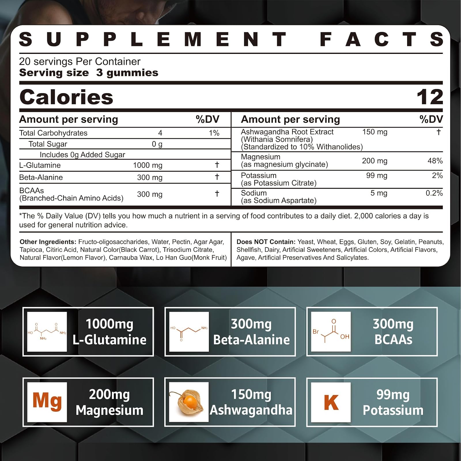 vitamin essentials l-glutamine supplement
