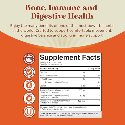 vitamin essentials turmeric gummies for overall vitality