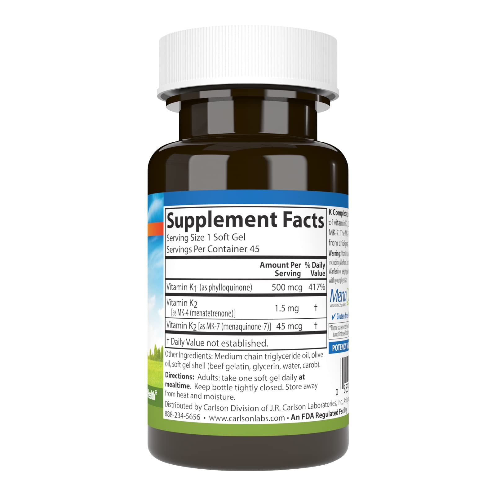 vitamin K-1 and K2 softgels