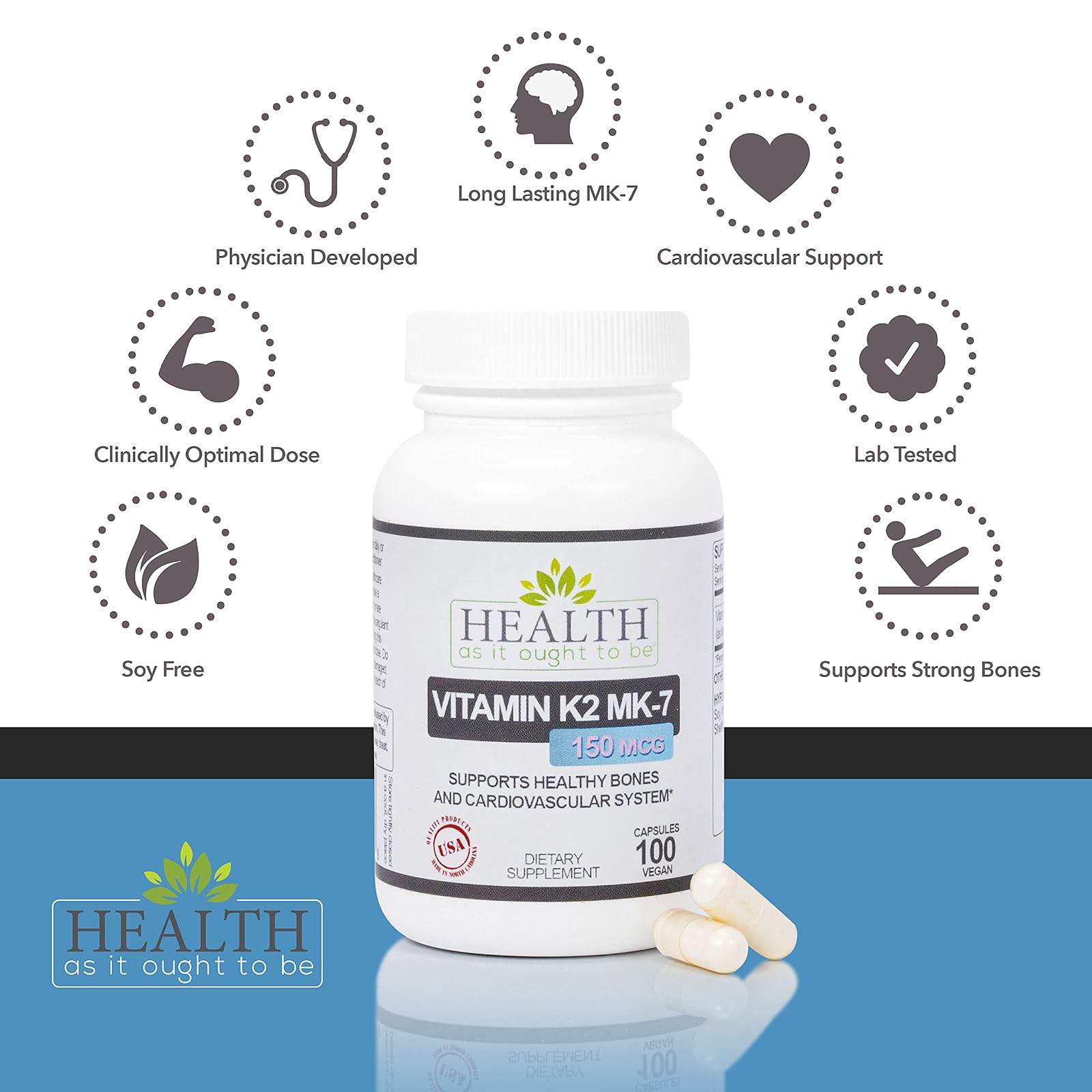 Vitamin K capsules for bone health
