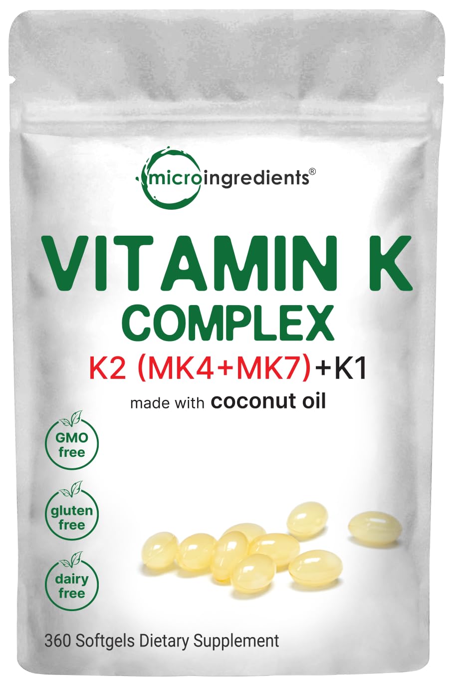vitamin k complex softgels for health