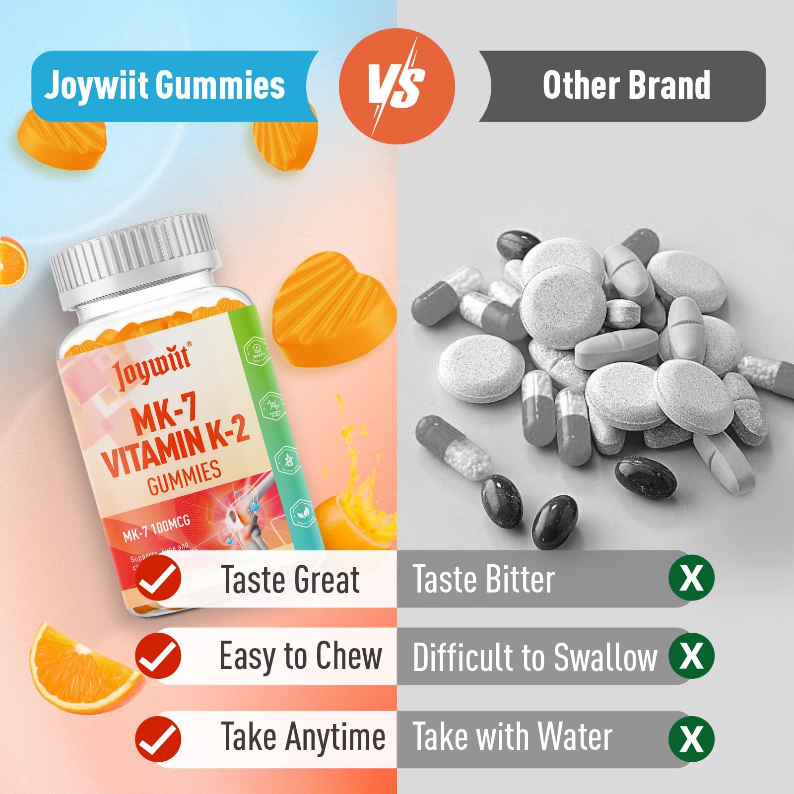 Vitamin K gummies for heart support