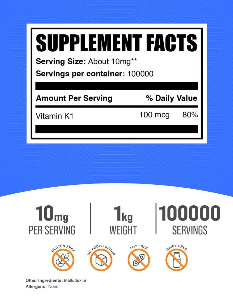 Vitamin K1 10 mg for bone health