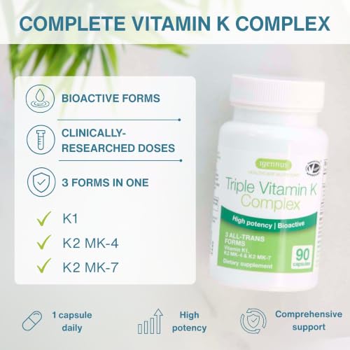 Vitamin K1 and K2 benefits