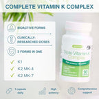Vitamin K1 and K2 benefits