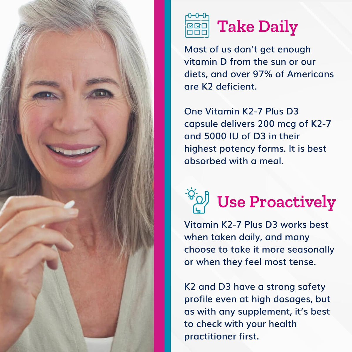 Vitamin K2-7 D3 for heart health