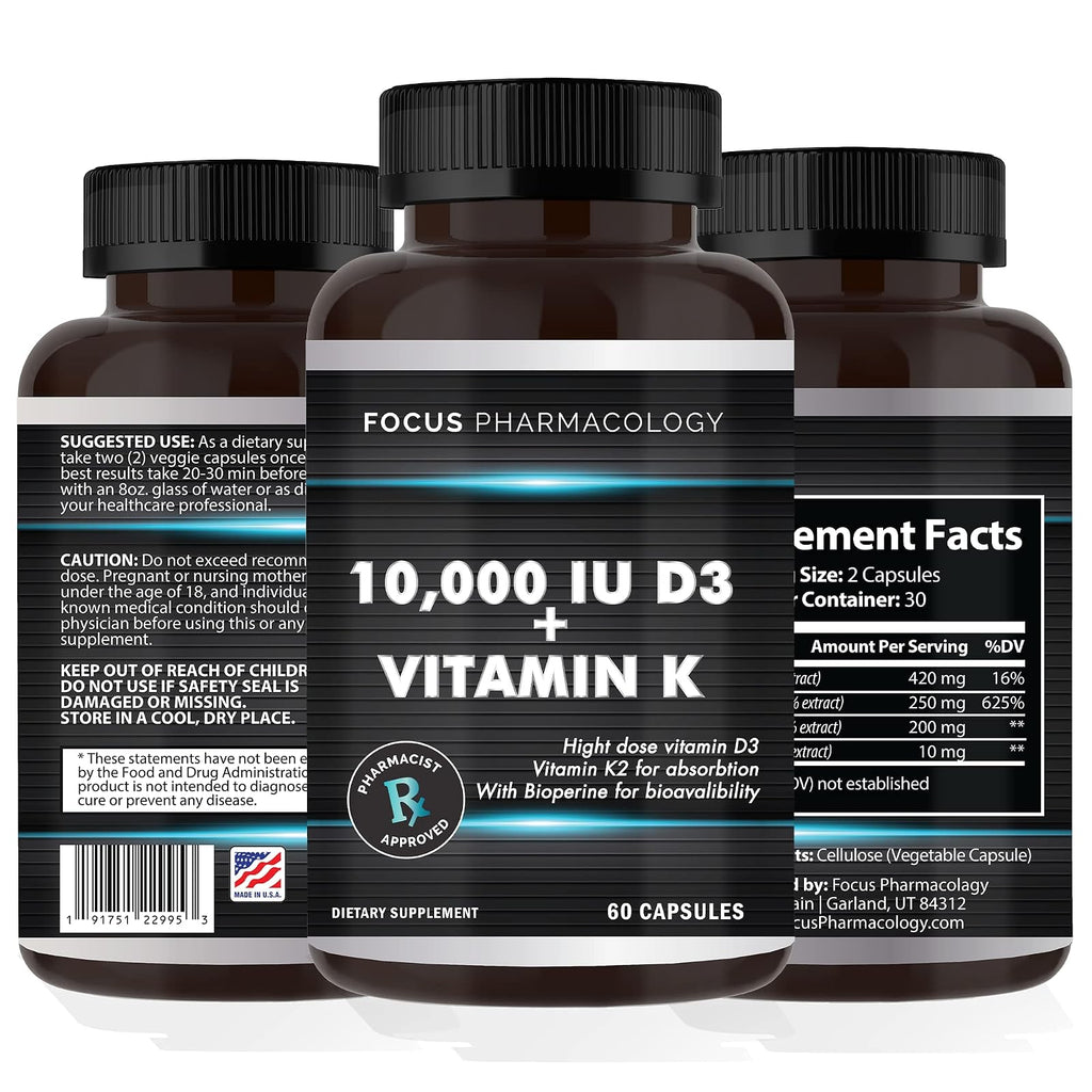 Vitamin K2 D3 10000 IU capsules