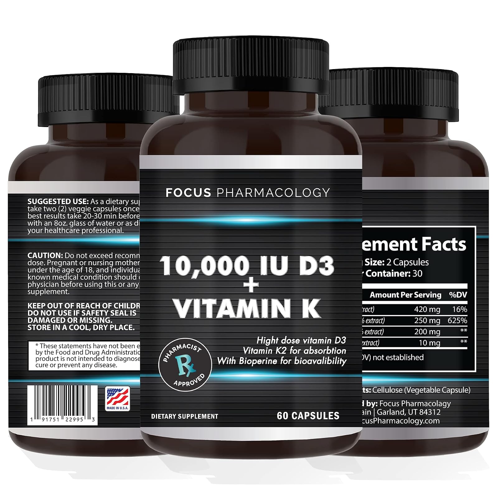 Vitamin K2 D3 10000 IU capsules