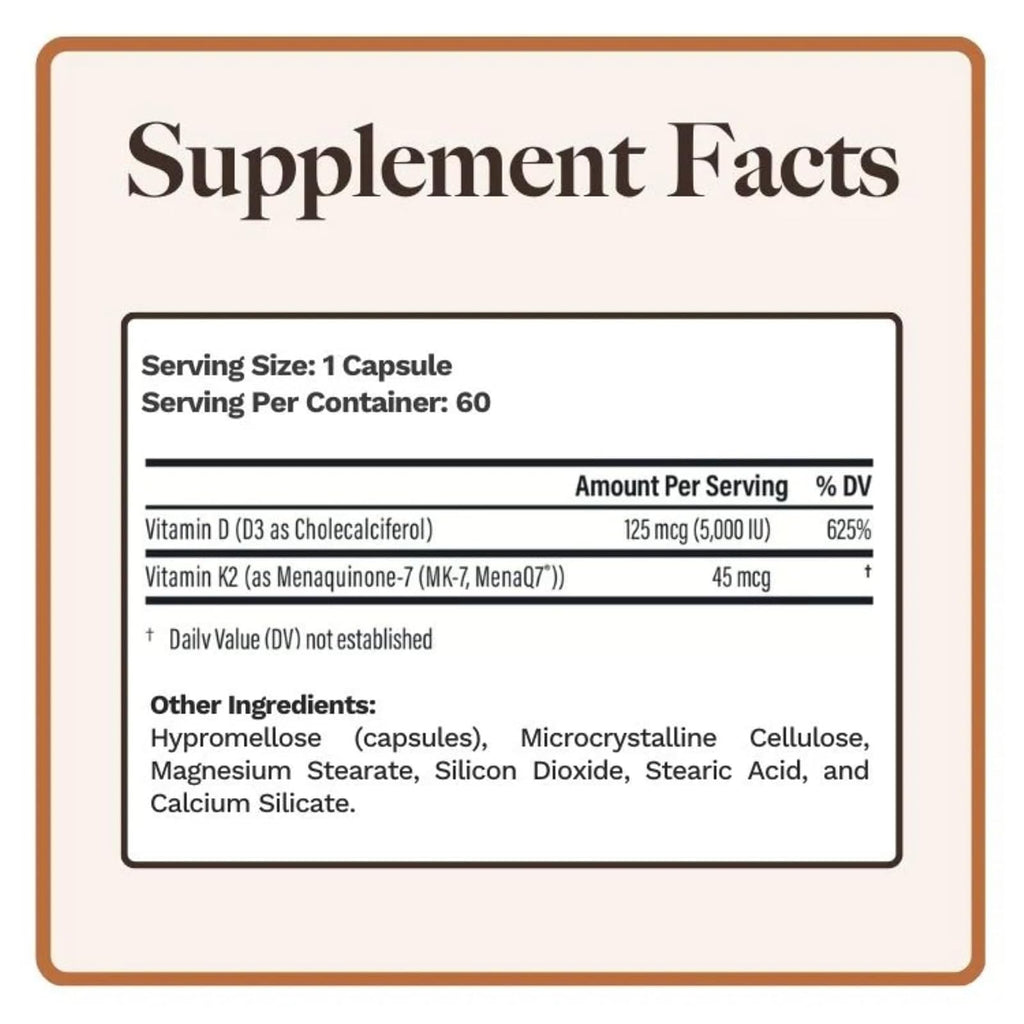 Vitamin K2 D3 for bone health