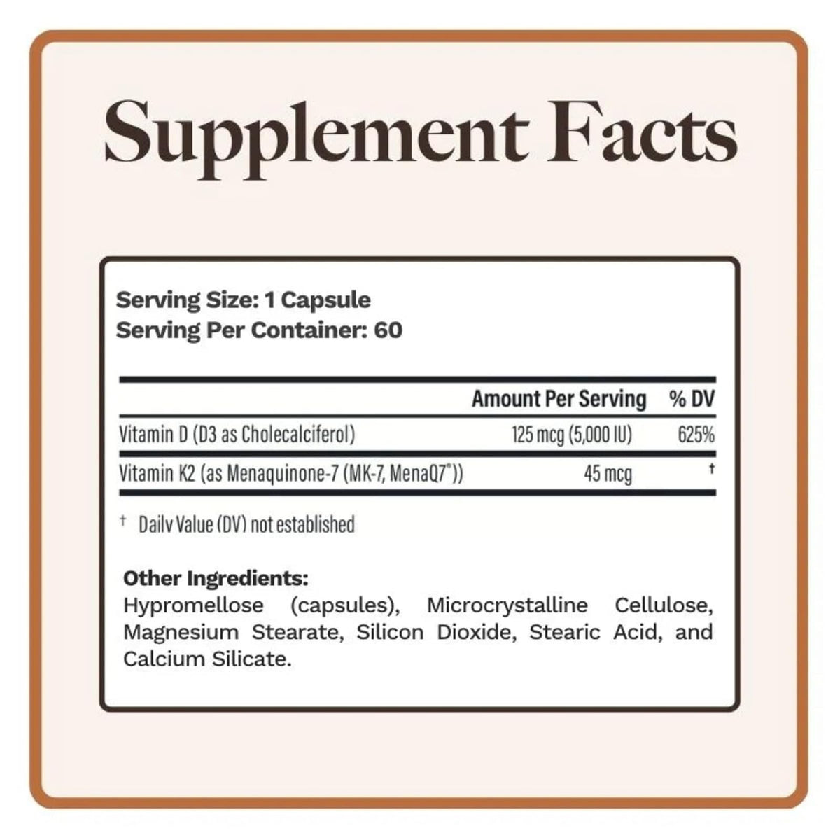 Vitamin K2 D3 for bone health