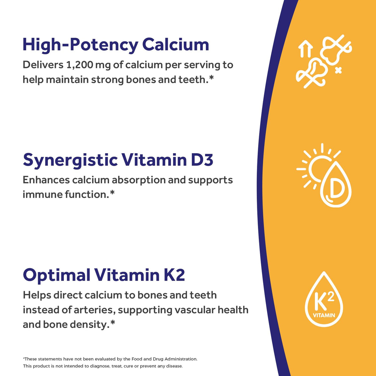 Vitamin K2 enriched calcium formula