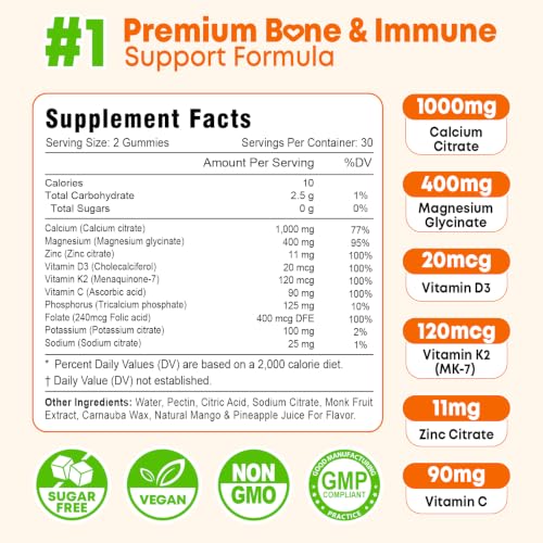 vitamin K2 enriched calcium gummies