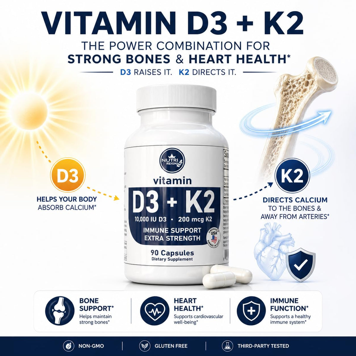 Vitamin K2 MK-7 for bone support