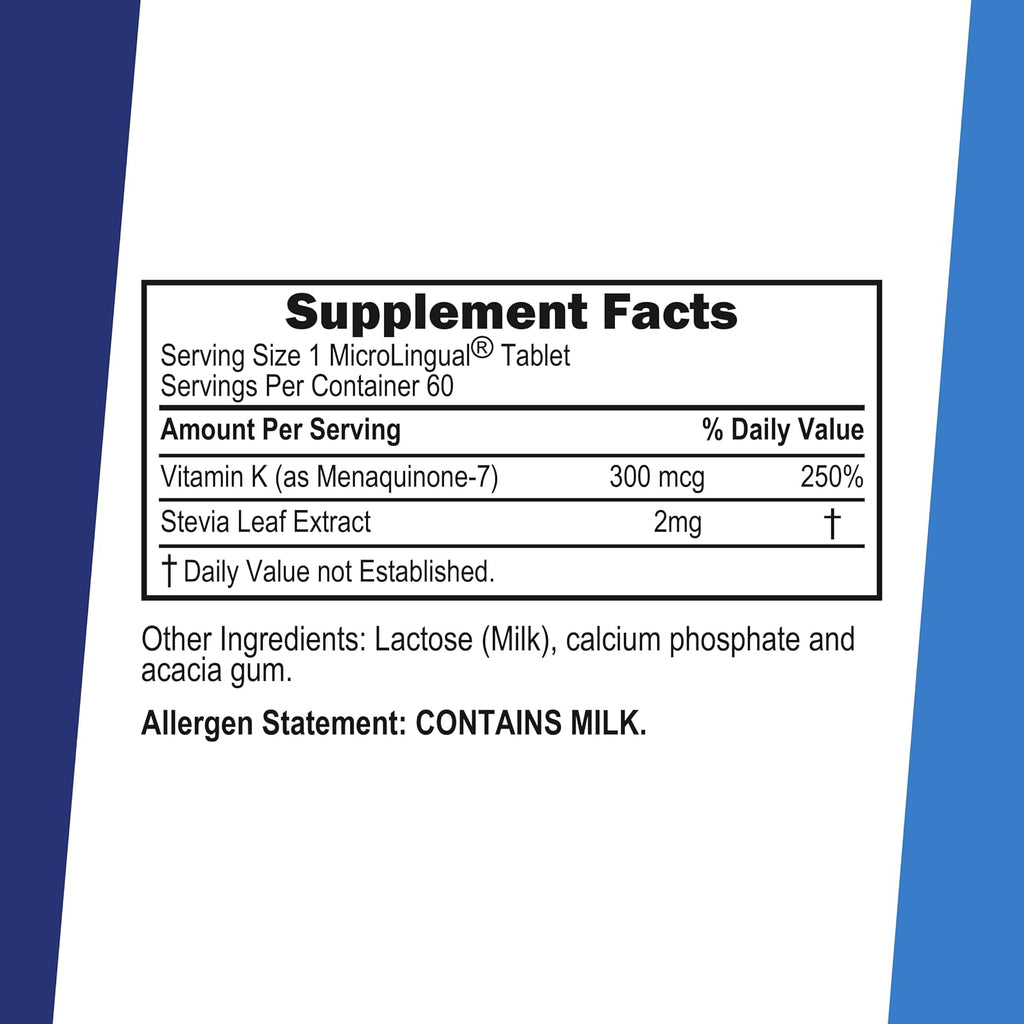 Vitamin K2 MK7 for bone health
