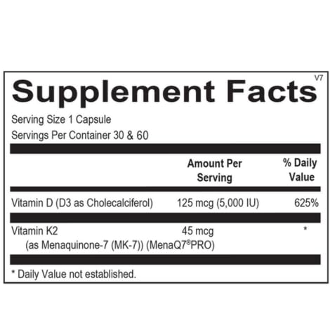 Vitamin K2 with D3 immune support