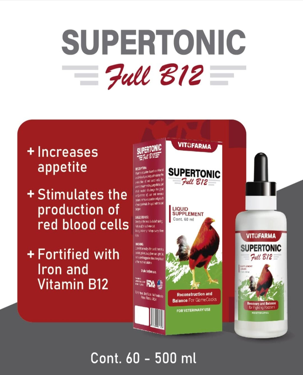 Vitamin recovery liquid for poultry