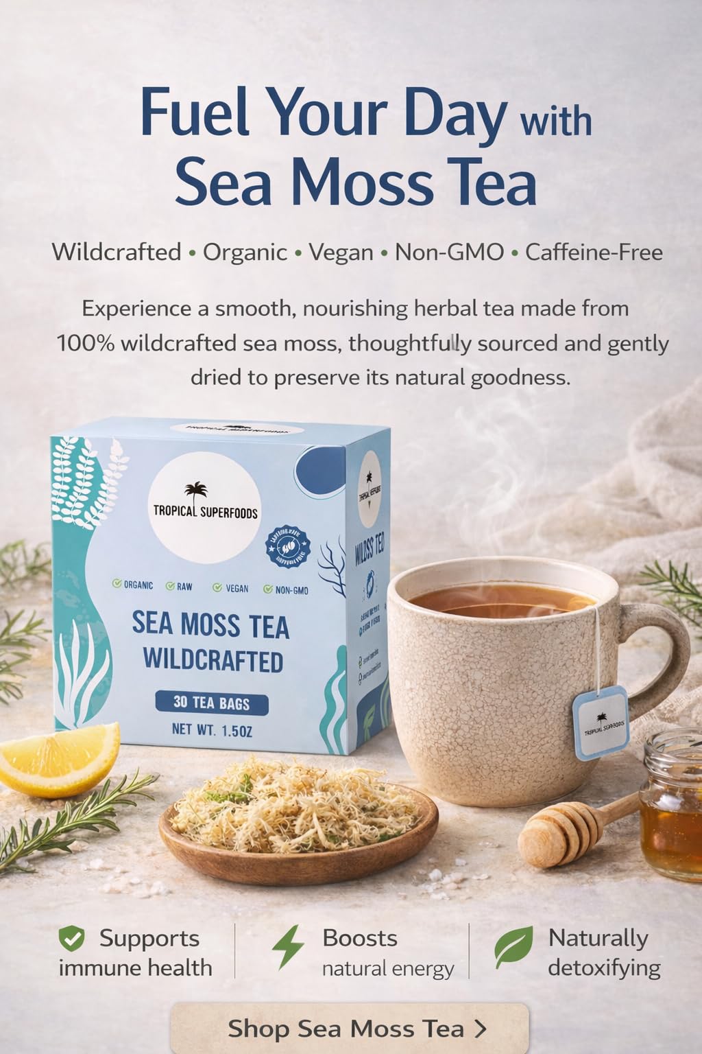 vitamin-rich sea moss tea blend