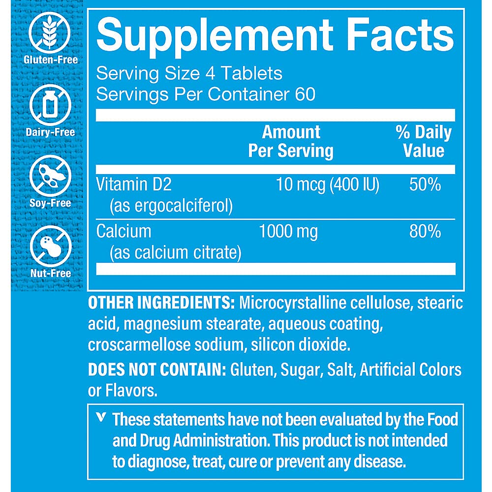 Vitamin Shoppe calcium tablets for daily health