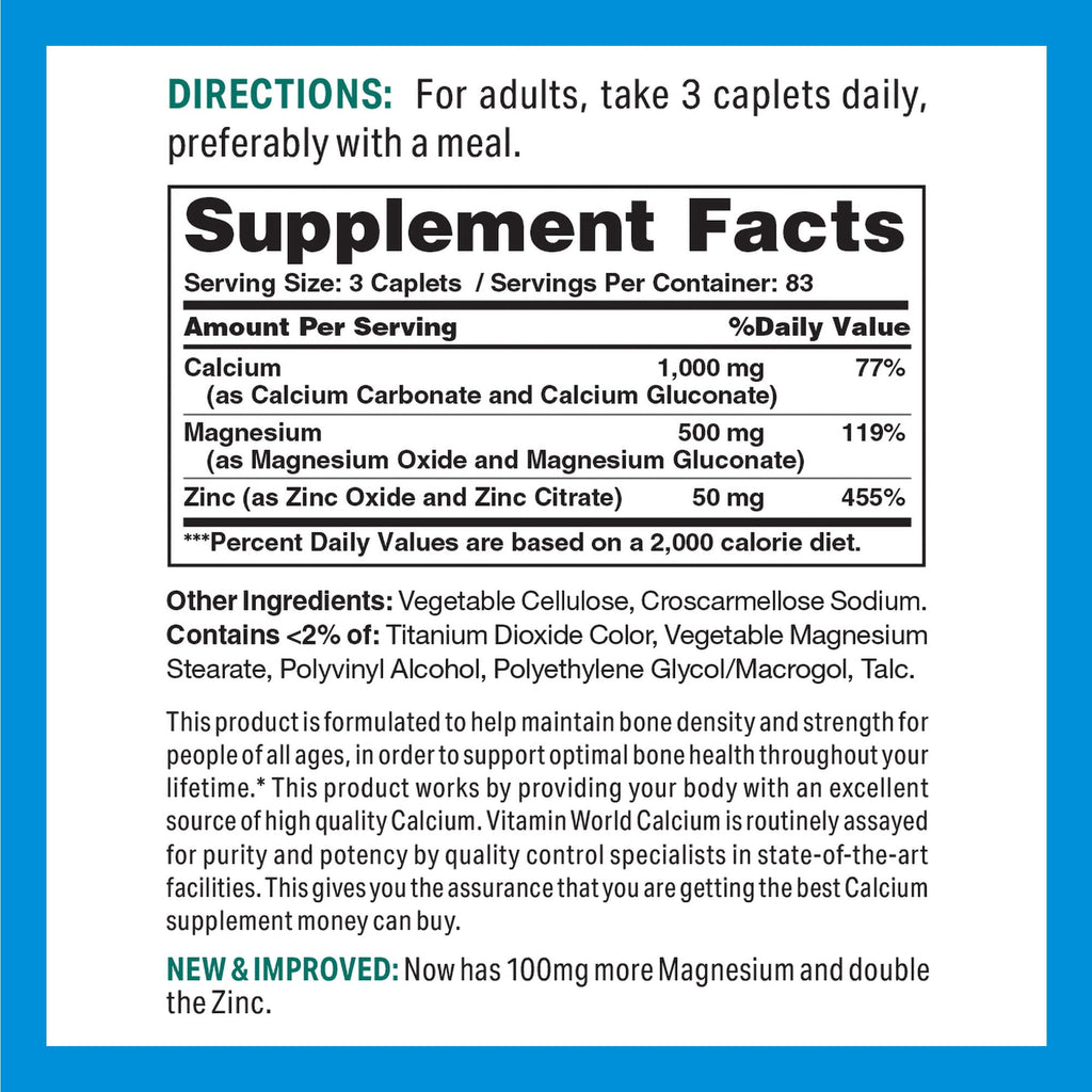Vitamin World calcium for strong bones