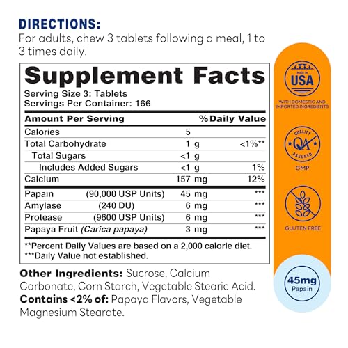 Vitamin World digestive enzymes tablets