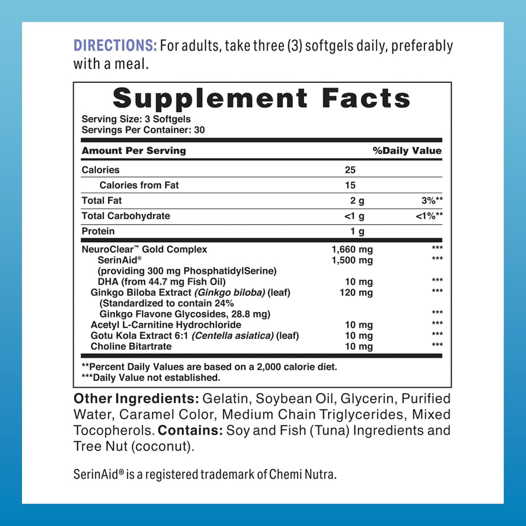 Vitamin World NeuroClear Gold Plus benefits
