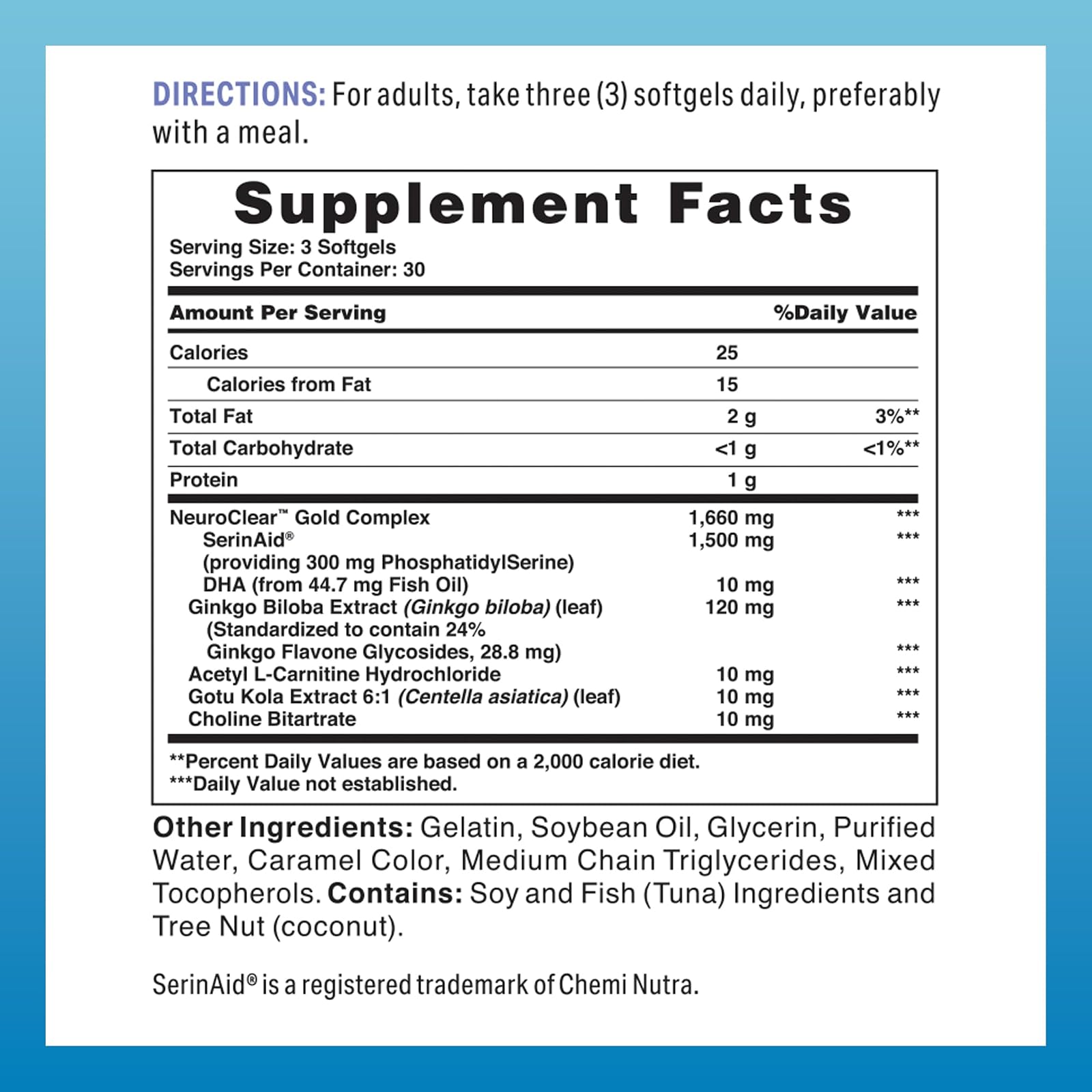 Vitamin World NeuroClear Gold Plus benefits